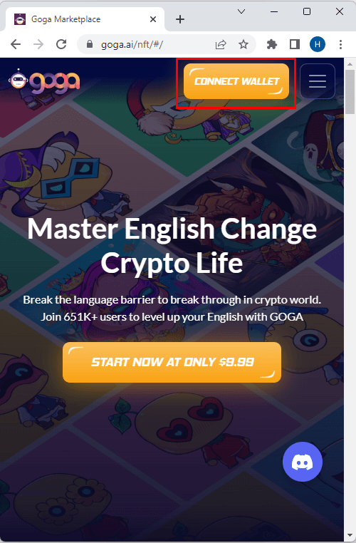How To Connect Your Wallet To GOGA Marketplace - GOGA