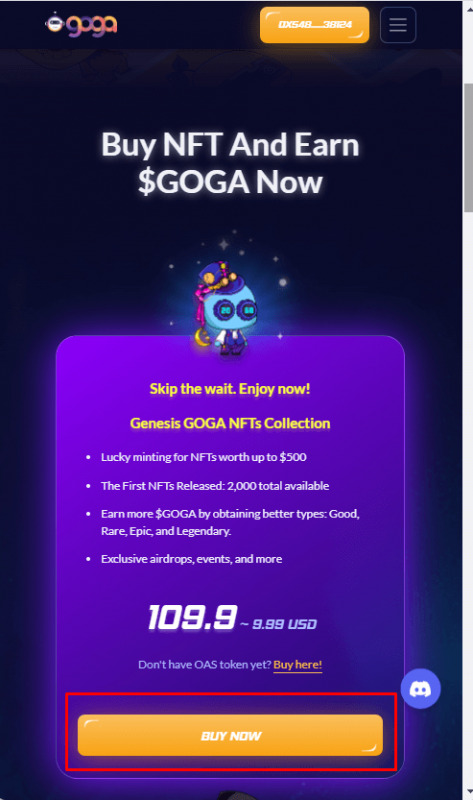 How To Mint GOGA NFT - GOGA